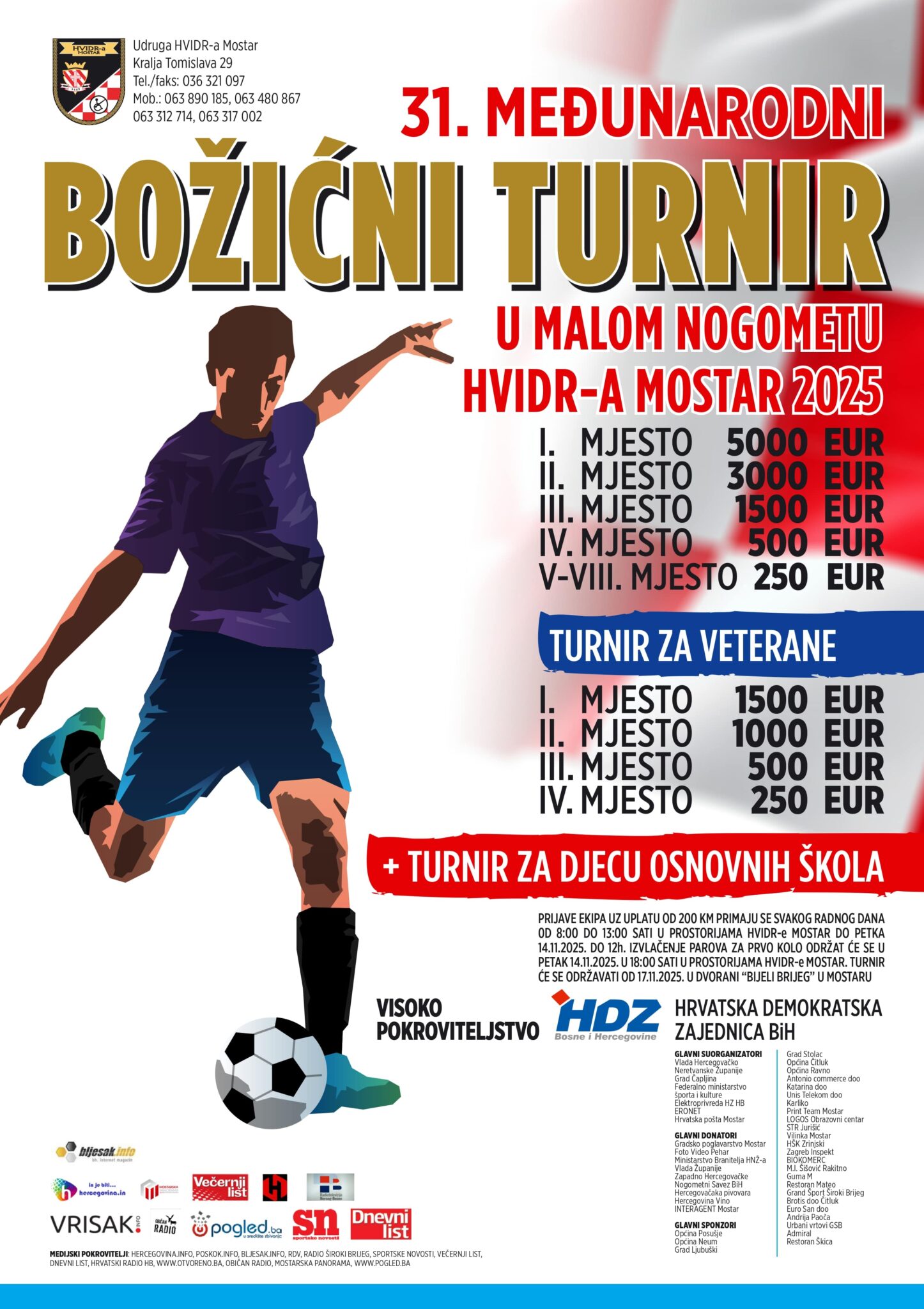 Otvorene prijave za Božićni malonogometni turnir „HVIDRA-MOSTAR 2025 ...