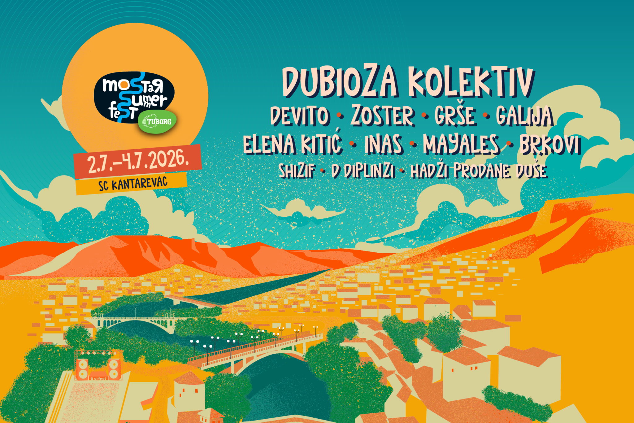 Objavljen lineup: na Mostar Summer Fest 2026 dolaze najvruća imena ...